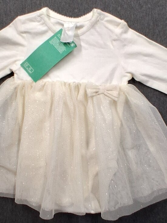 H&M | Dresses | Infant Girls Dress Hm Size 46 Months White New With ...